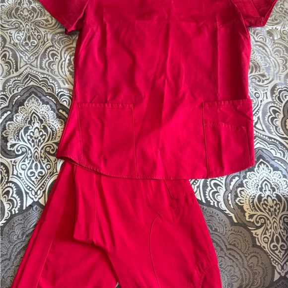 Skechers | Other | Skechers Red Scrub Set For Woman | Poshmark